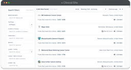 Find Relevant Clinical Site Data Quickly